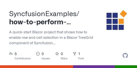 Github Syncfusionexampleshow To Perform Selection In Blazor Treegrid A Quick Start Blazor