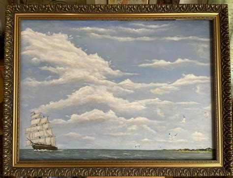 Segelschiff Segelschiff Meer Wolken Malerei Von Ingo Drube Kunstnet