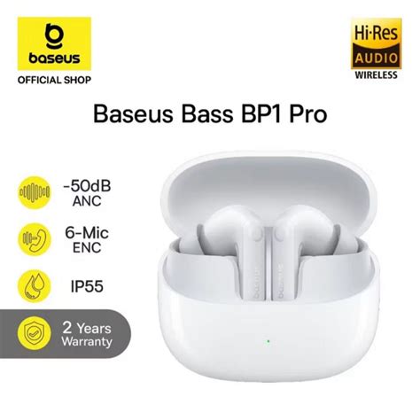 Jual Baseus Bp1 Pro Tws Anc Hi Res Ldac 50db 6 Mic Enc With Ip55 And 55h
