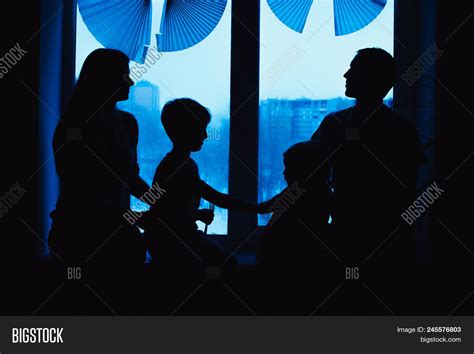 Silhouette Happy Family Home