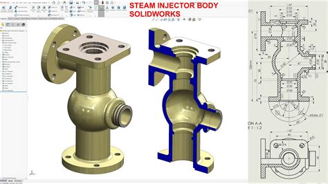 SolidWorks Tutorial STEAM INJECTOR BODY 4K 60FPH YouTube