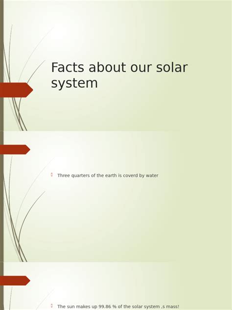Facts About Our Solar System Pdf