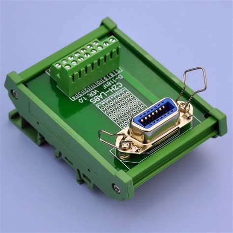 DIN Rail Mount 14 Pin 0 085 Centronics Female Ribbon Connector Interface Module In Terminals