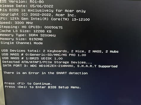 How To Fix There Is An Error In The SMART Detection Acer XC Series Desktop Acer