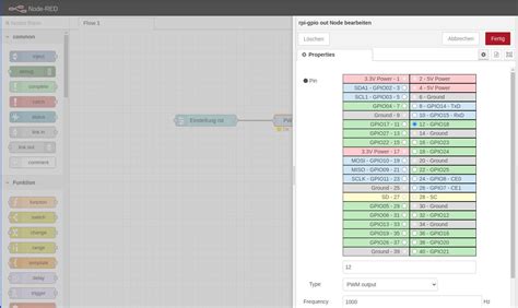 Pwm Led Ansteuern über Node Red Allgemeines Deutsches Raspberry Pi Forum