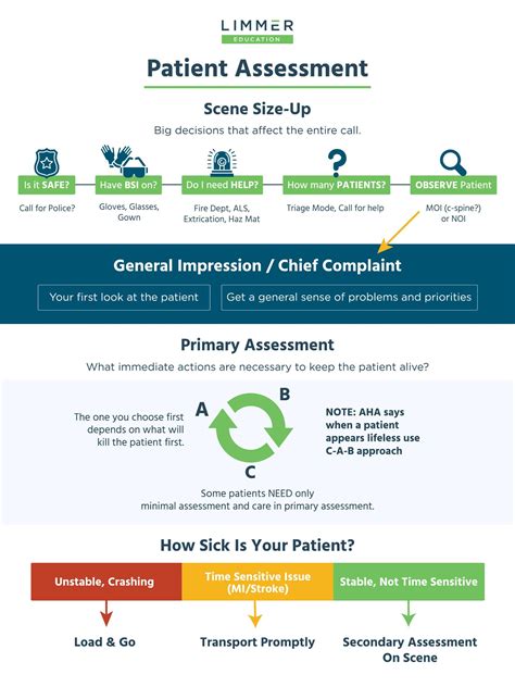 Patient Assessment Flow Chart Emt Classroom Poster Set Etsy