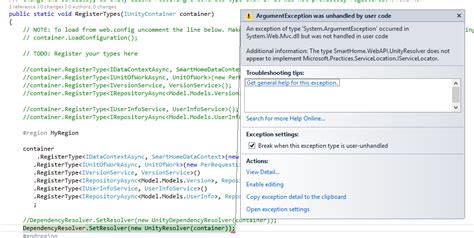 how parameterless public constructor issue resolve in web api