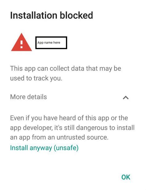 Android Installation Blocked Message - Stack Overflow