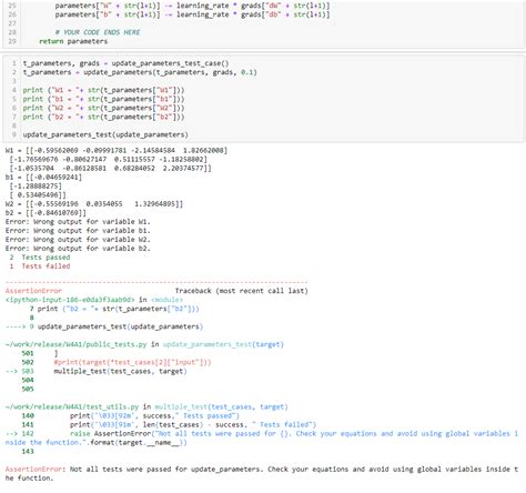 week 4 programming assignment 1 assertionerror neural networks and