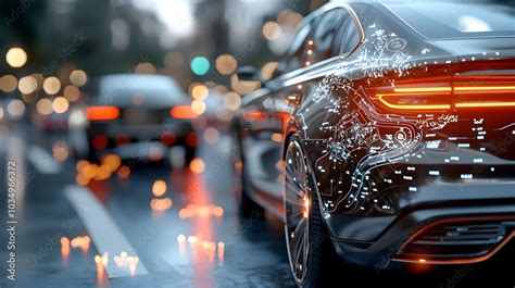 Sleek And Futuristic 3d Of An Autonomous Vehicle With An Advanced