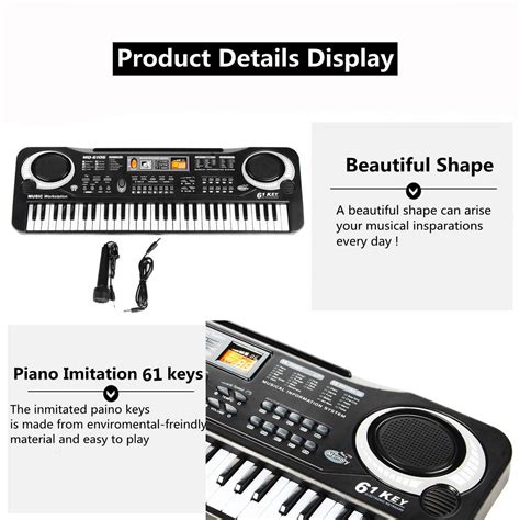 61 Key Digital Electric Piano Keyboard Portable Mu Grandado