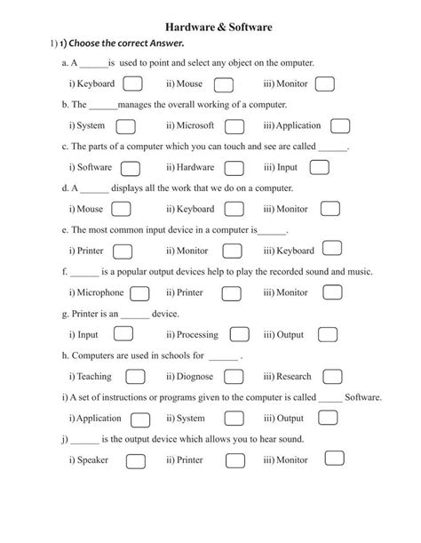 Free Computer Hardware Worksheet Download Free Computer Hardware Worksheet Png Images Free