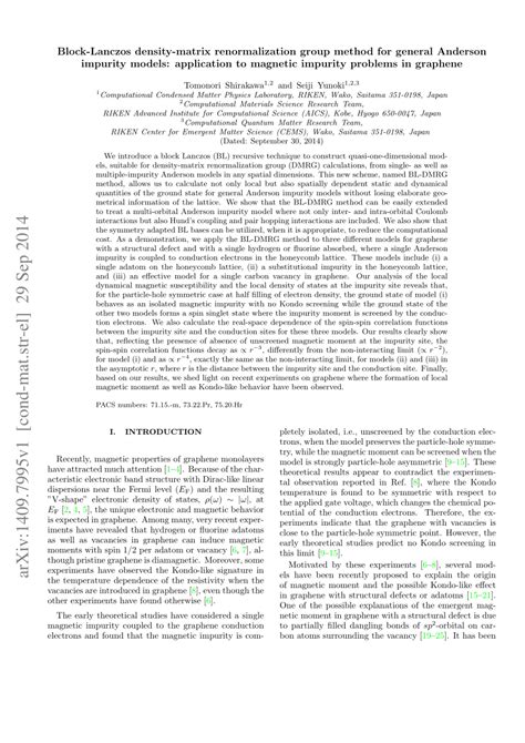 Pdf Block Lanczos Density Matrix Renormalization Group Method For