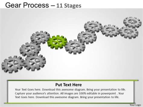 PowerPoint Theme Chart Gears Process Ppt Design