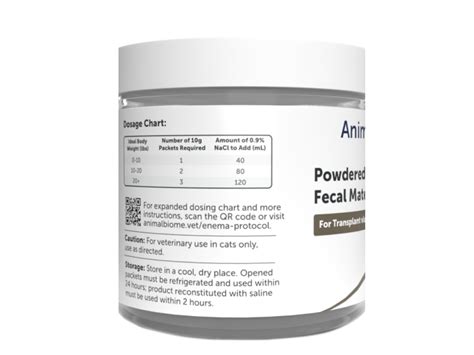 Powdered Fecal Material For Transplant Via Enema Feline Animalbiome