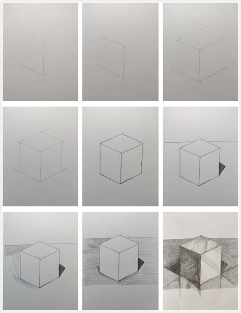 How To Draw A Cube Step By Step
