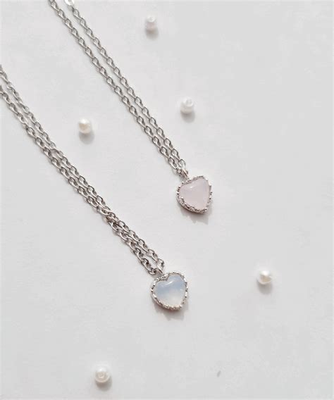 아우룸제이 길이조절가능변색x 써지컬 러블리 미니 밀크 하트 목걸이