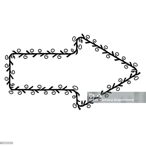 화살표 프레임 꽃 화 환 나선형 잎 꽃 벡터 장식 승리 테두리 프레이밍 눌린 꽃 배경 검은 0명에 대한 스톡 벡터 아트 및 기타