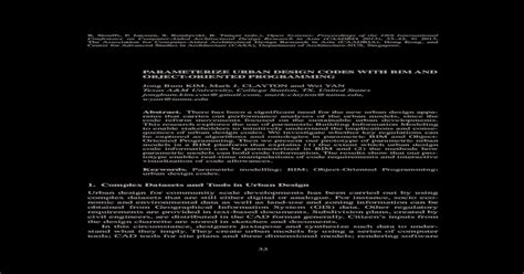 pdf parameterize urban design codes with bim and …