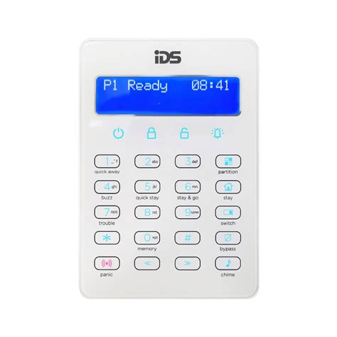ids x series soft touch white lcd keypad geewiz