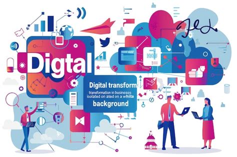 Digital Transformation In Businesses Premium Ai Generated Image