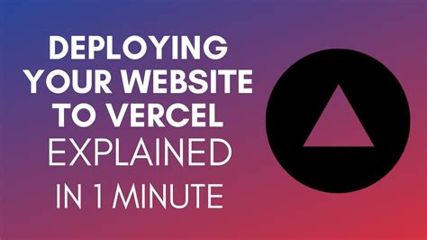 How To Deploy Your Website To Vercel 2025 Youtube