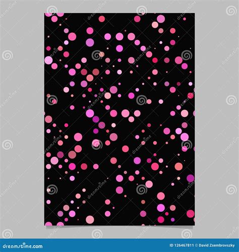 Pink Dot Pattern Brochure Background Vector Stationery Template Design Stock Vector