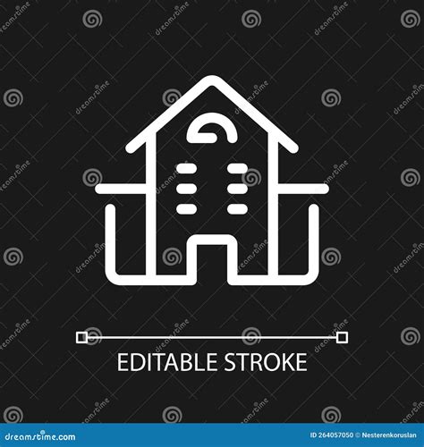 Apartments Location Pixel Perfect White Linear Ui Icon For Dark Theme