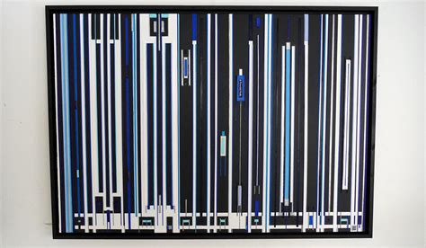 Code Barre 4 Bleu Ludovic Clautour Artiste Peintre