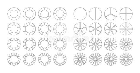 Circle And Ring Outline Structure Graph Circle Section Template Stock Vector Illustration Of