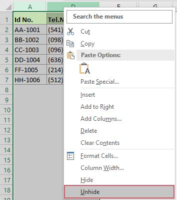 Quickly Unhide Columns In Excel A Step By Step Guide