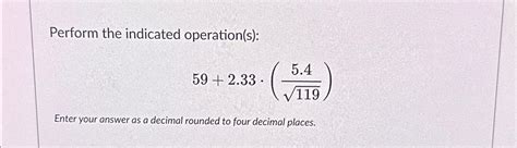 Solved Perform The Indicated Chegg