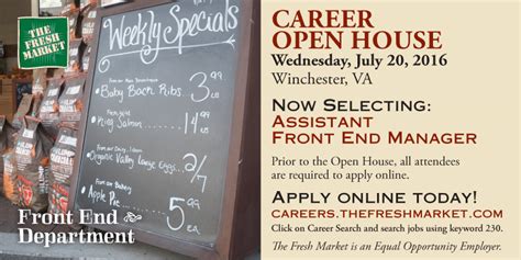 Active Job Openings Assistant Front End Manager Job Openings In Winchester Va