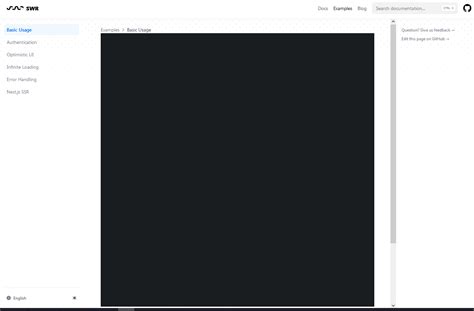 Feedback For “basic Usage” · Issue 456 · Vercelswr Site · Github