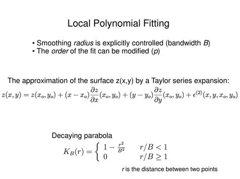 Ppt Local Polynomial Fitting And Cross Over Difference Analysis