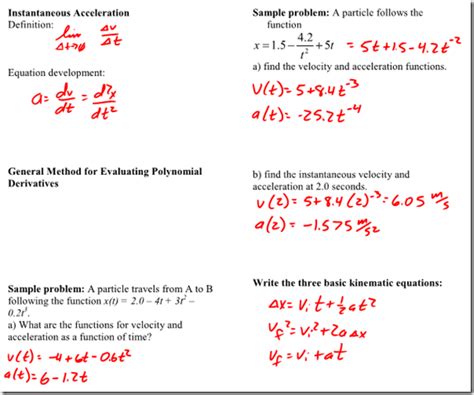Kinematics Review Ap Physics C