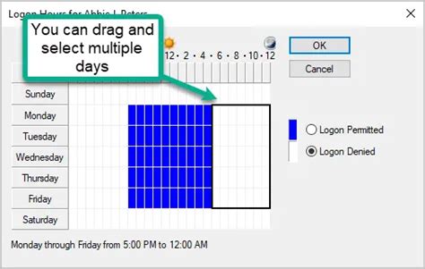 How To Set Logon Hours For Active Directory Users Active Directory Pro