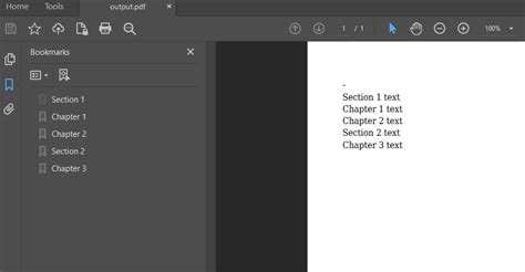 Mpdf Php Library Generated Pdf With Bookmarks Are Not Seen In Sumatra