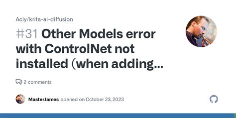 Other Models Error With ControlNet Not Installed When Adding An Image Control Layer Issue