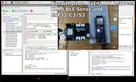 Embedded Things CircuitPython BLE UART Between XIAO BLE Sense And