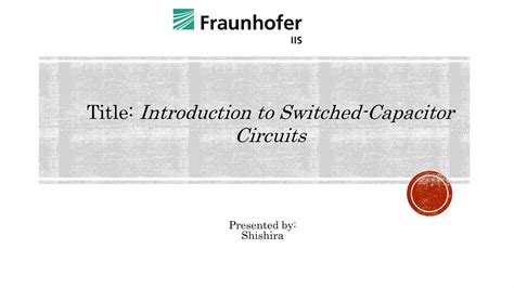 switched capacitor circuits shish pptx consumer electronics