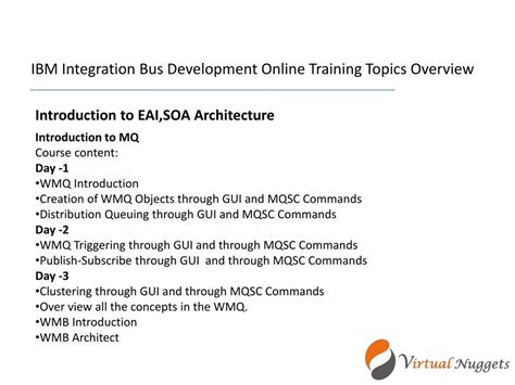 Ppt Ibm Integration Bus Development Online Training By Virtualnuggets