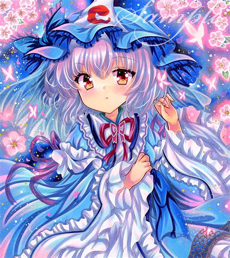 Rui Sugar3 Saigyouji Yuyuko Touhou Commentary Request Marker Medium Traditional Media Rui Sugar3 Saigyouji Yuyuko Touhou Commentary Request Marker Medium Traditional Media