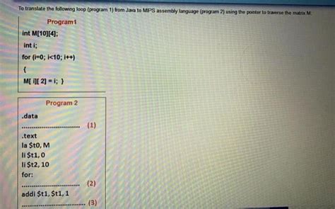 Solved To Translate The Following Loop Program 1 From Java