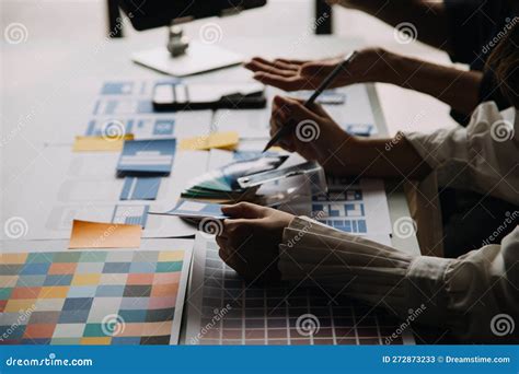 Close Up Ux Developer And Ui Designer Use Augmented Reality