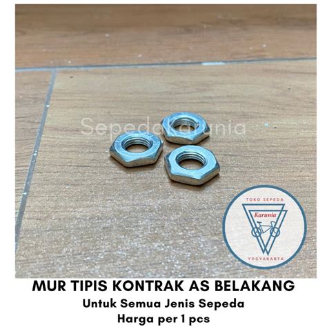 Jual Mur Tipis Kontrak As Belakang Kunci 15 Untuk Semua Jenis Sepeda