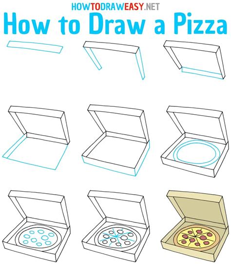 How To Draw A Pizza How To Draw Easy