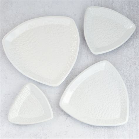 Nested Triagnle Plates Stacked Plates Entertaining Serveware Hand