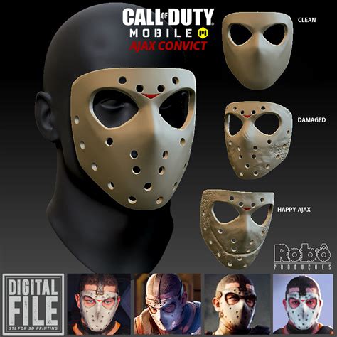stl file ajax operator convict mask call of duty mobile warzone