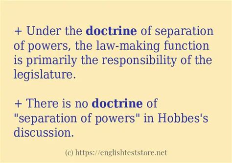 Doctrine Example In Sentences EnglishTestStore Blog